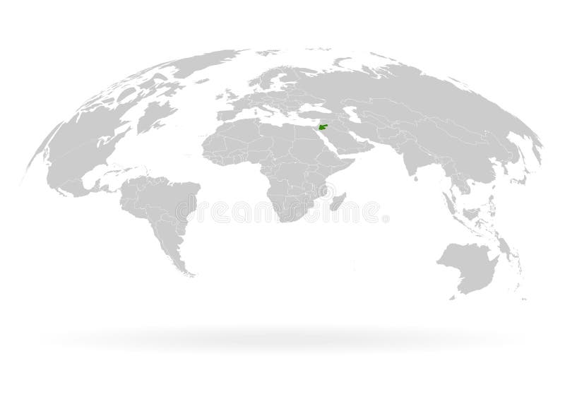 Jordan Map on a World Map with Flag and Map Pointer. Vector ...