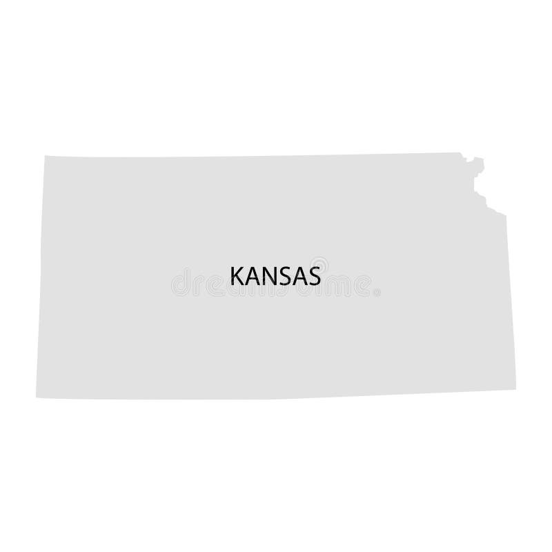 Kansas Map on White Background. Kansas State Sign. Kansas State of USA ...