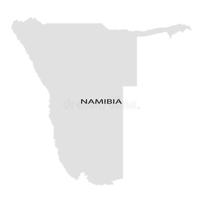 Namibia Vector Map. Black Icon On White Background. Stock Vector - Illustration of contour ...