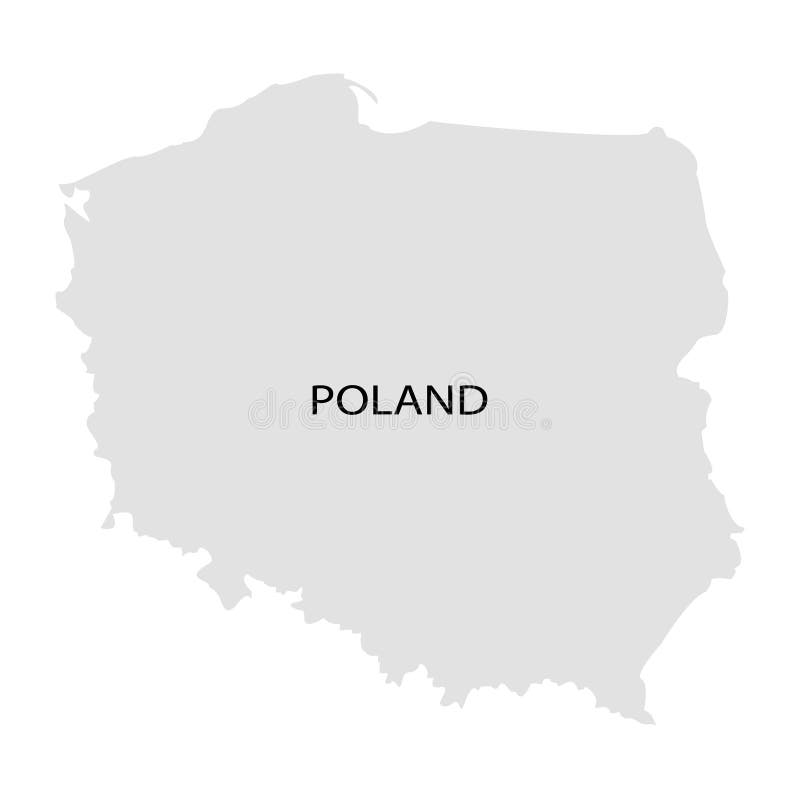 Territory of Poland on Europe Map on a Grey Background Stock Vector ...