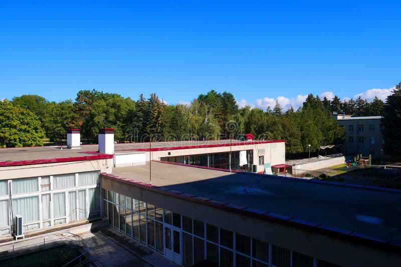 The Territory of the Sanatorium in the Middle of the Forest. Sanatorium ...