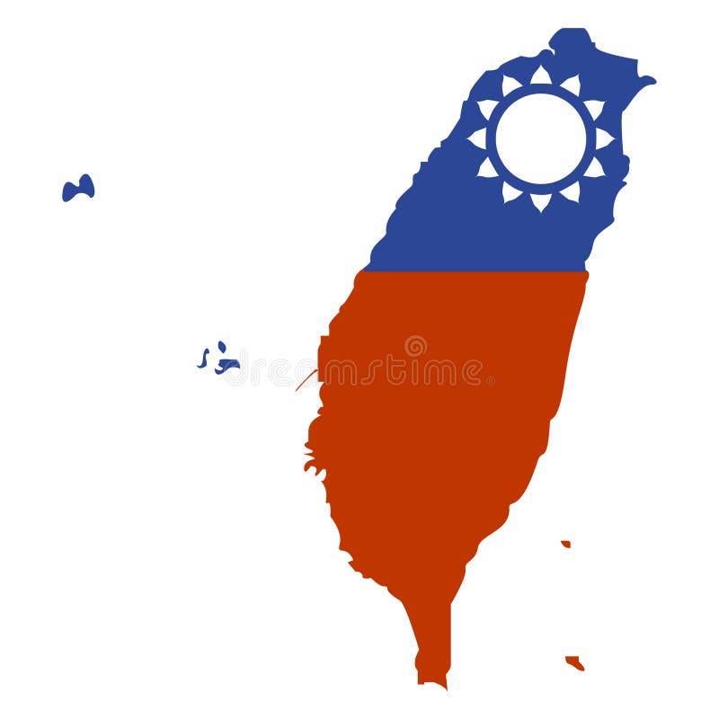 Territory of Taiwan on a White Background Stock Vector - Illustration ...