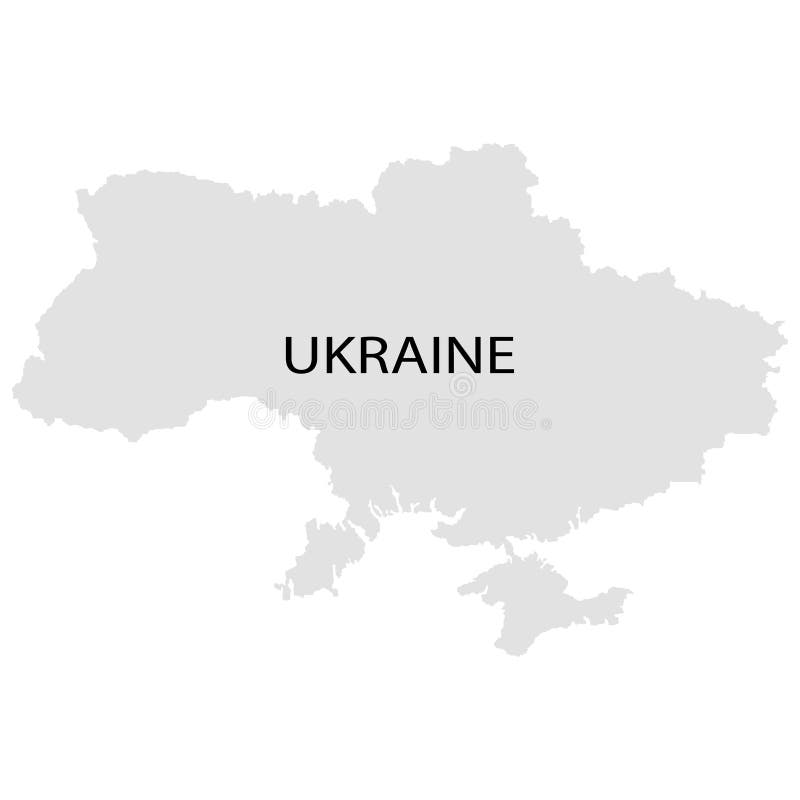 Territory of Ukraine. White Background. Vector Illustration Stock ...