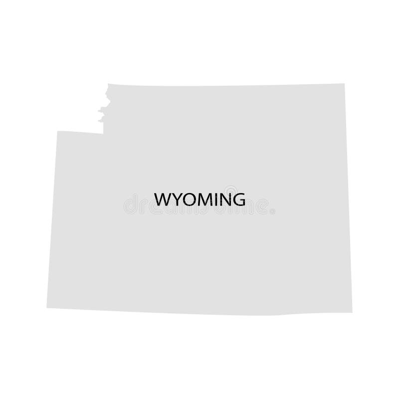 State Wyoming on USA Territory Map. White Background. Vector ...