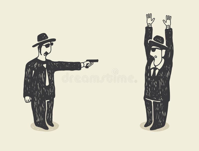 Gun Man Scared Shooting Stock Illustrations – 11 Gun Man Scared ...