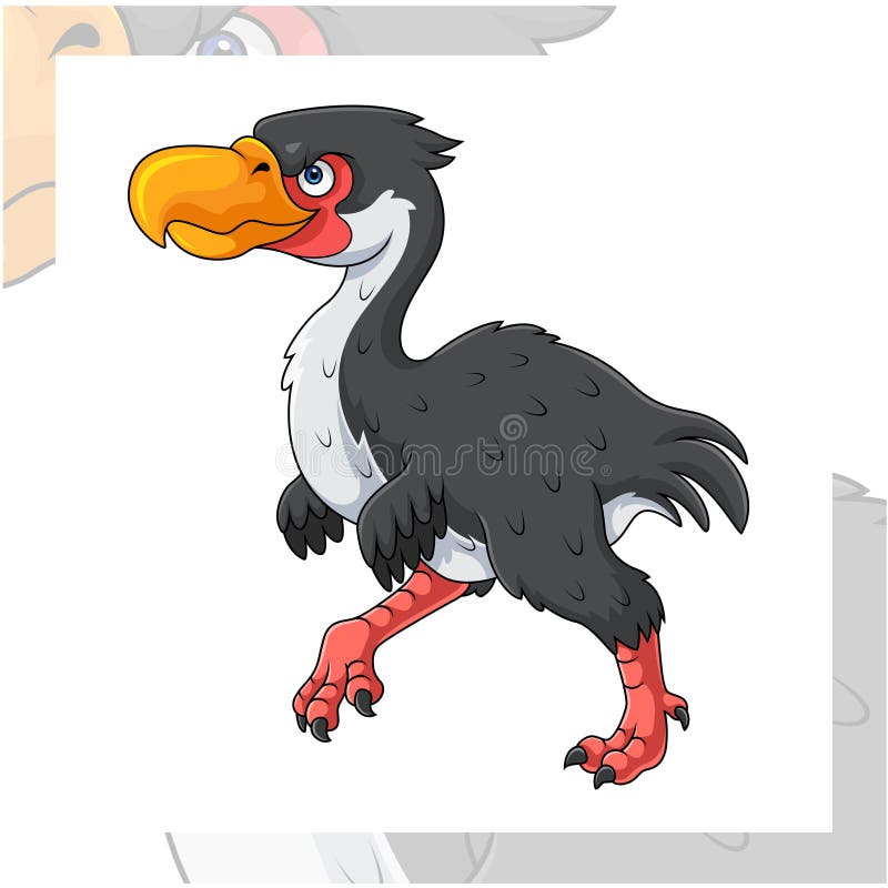 Terror Bird Isolated on White Background Stock Vector - Illustration of ...