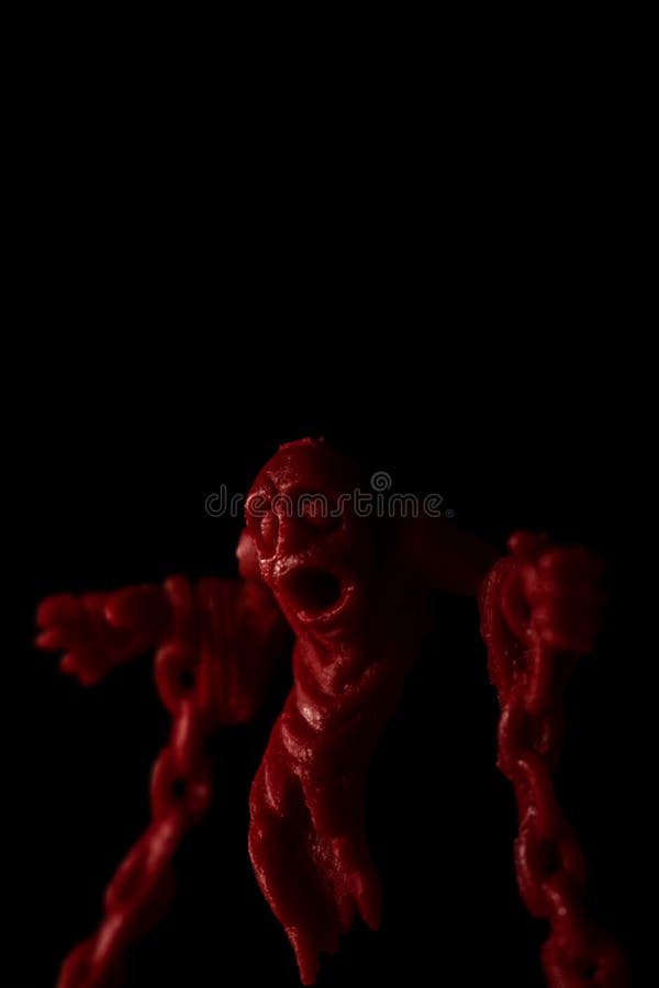 Terror Ghost Chained in the Darkness Stock Photo - Image of graphic ...