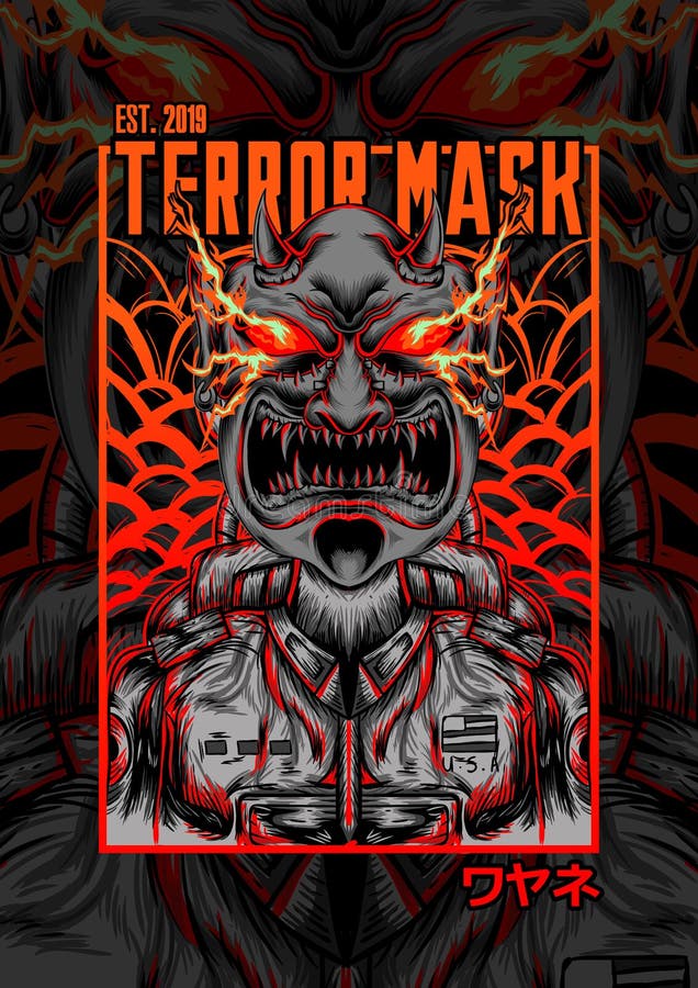 Terror mask stock vector. Illustration of vampire, fear - 21811654