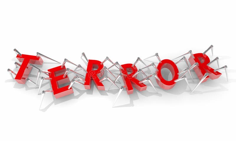 Scared Afraid Man Wrapped in Red Fear Tape Stock Illustration ...