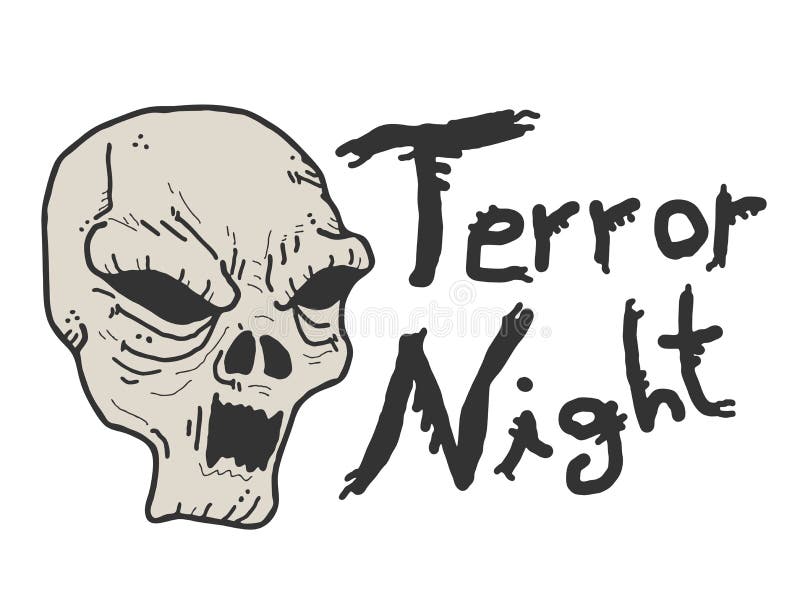 Terror night skull stock vector. Illustration of halloween - 26747485
