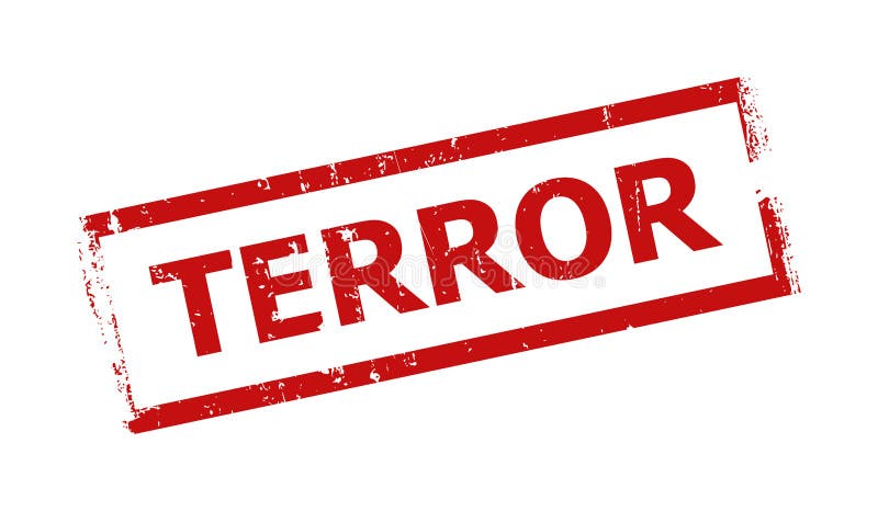 TERROR Red Rectangle Frame Corroded Seal Stock Vector - Illustration of ...