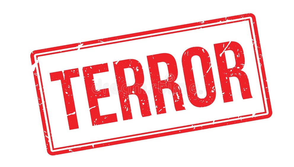 Terror rubber stamp stock illustration. Illustration of scare - 83093747