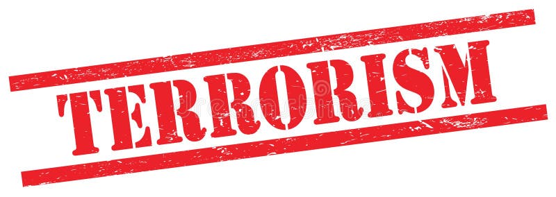 TERRORISM Text on Red Grungy Rectangle Stamp Stock Illustration ...