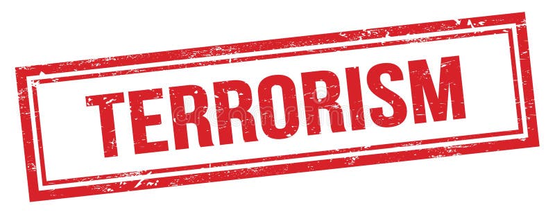 TERRORISM Text on Red Grungy Vintage Stamp Stock Illustration ...