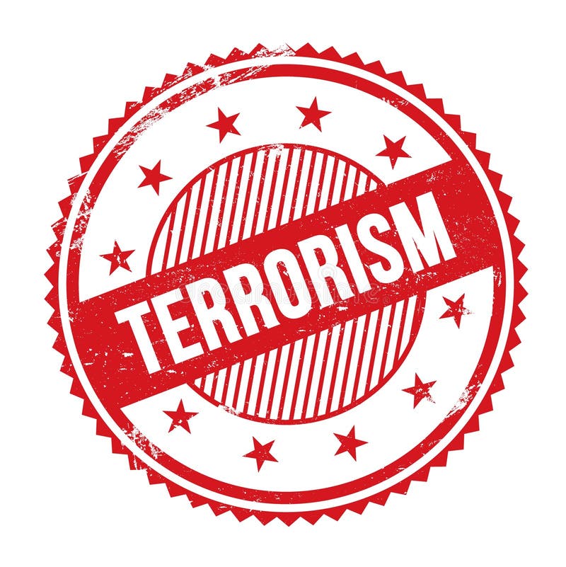 TERRORISM Text Written on Red Grungy Round Stamp Stock Illustration ...