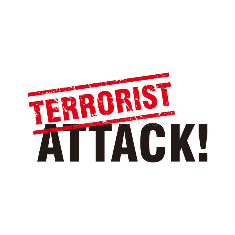 Terrorist Attack Text Illustration Template Vector Stock Vector ...
