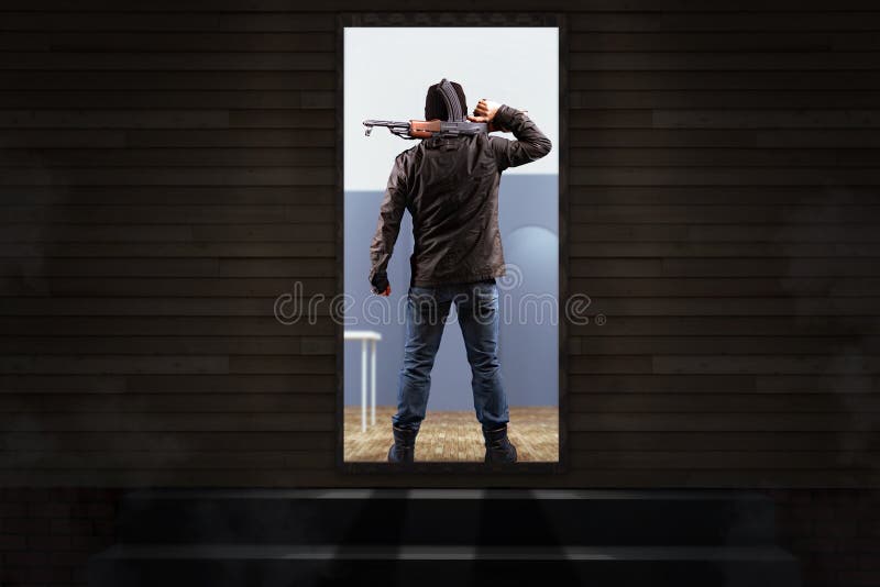 Terrorist attacker stock image. Image of military, assassin - 180789967