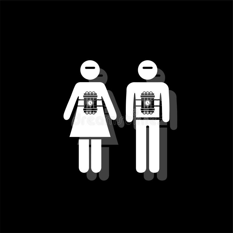 Terrorist icon flat stock illustration. Illustration of isolated ...