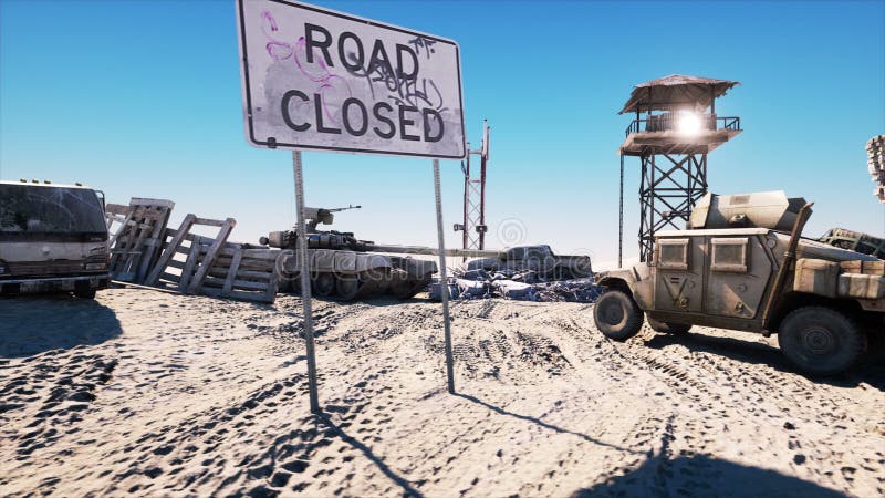 Terrorist Military Base, Headquarters. Desert Landscape. Terrorism ...