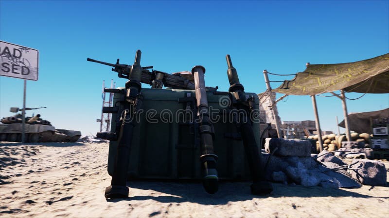 Terrorist Military Base, Headquarters. Desert Landscape. Terrorism ...