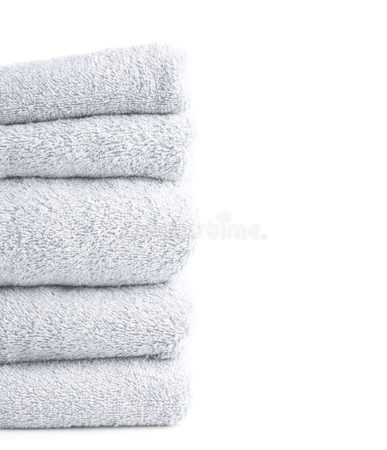 Terry Cloth Bath Towel Composition Stock Image - Image of isolated ...
