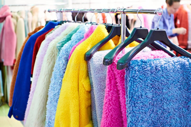 Women Choose Fabrics in Textile Store Stock Image - Image of choosing ...