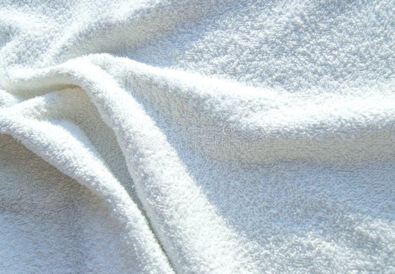 A Terry Towel, a Simple Example of the Texture of a Soft, White, Fleecy ...