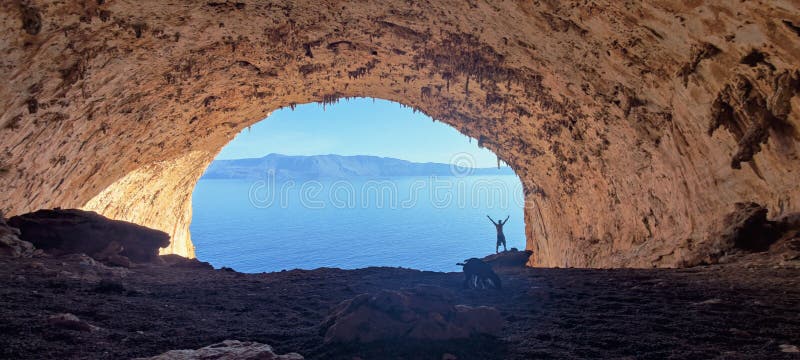 Tersanas cave, Balos stock image. Image of balos, arch - 265664545