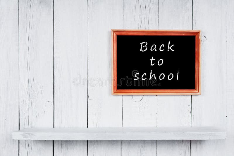 Terug Naar School Kader En Houten Plank Stock Afbeelding - Image of ...