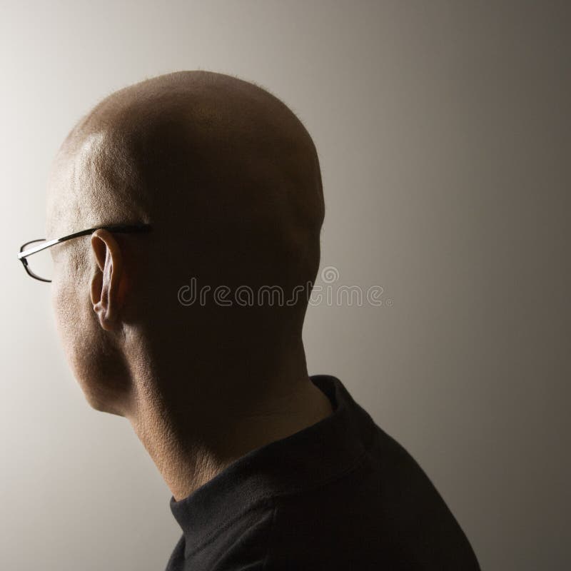 Terug van man hoofd. stock foto. Image of slechts, kaukasisch - 2846288