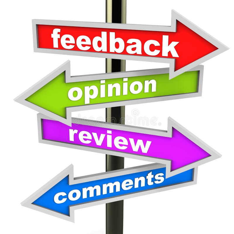 Terugkoppeling en advies stock illustratie. Illustratie bestaande uit ...