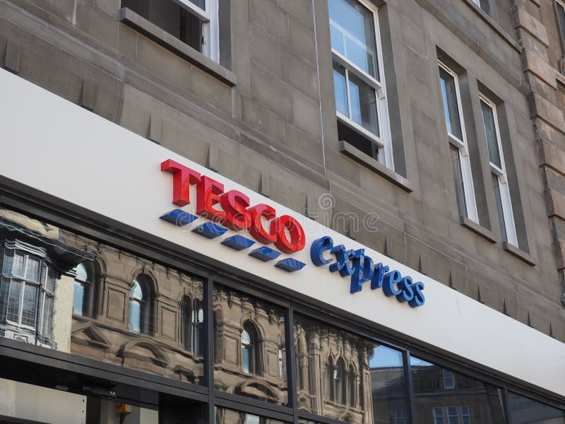 Tesco Express Shopfront Sign in Dundee Editorial Image - Image of ...