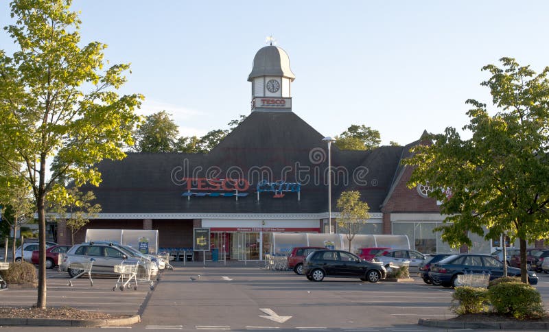 Tesco S Superstore Modern Building Editorial Photo - Image of word ...