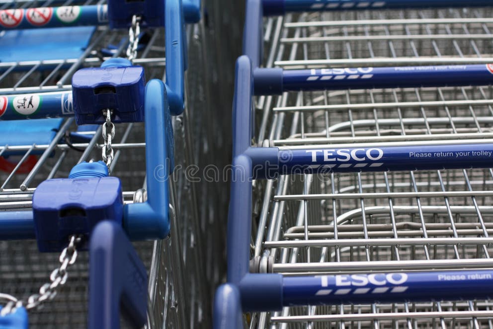 Tesco Shopping Carts editorial photography. Image of cart - 28766677