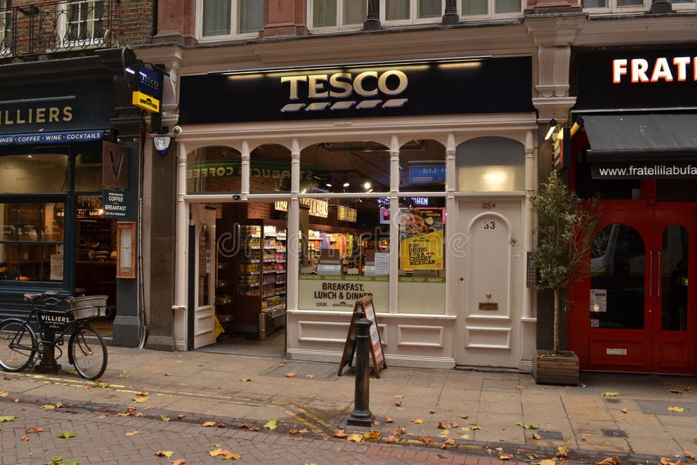 Tesco store London editorial stock photo. Image of business - 62000263