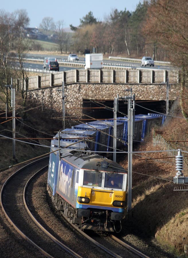 Tesco Train Near Lowgill in Cumbria. Editorial Image - Image of west ...