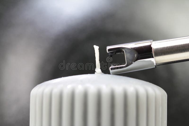 Tesla Lighter Ignites Candle Wick Stock Image - Image of match, pillar ...