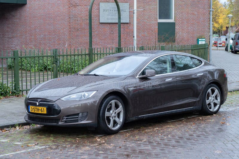 Tesla Model S Car at Amsterdam the Netherlands 20-11-2024 Editorial ...