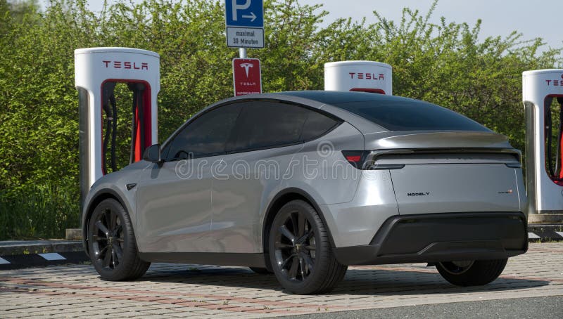 Tesla Model Y Long Range Awd Stock Photos - Free & Royalty-Free Stock ...