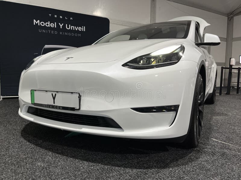 Tesla Model Y UK Showroom Launch Editorial Photo - Image of environment ...