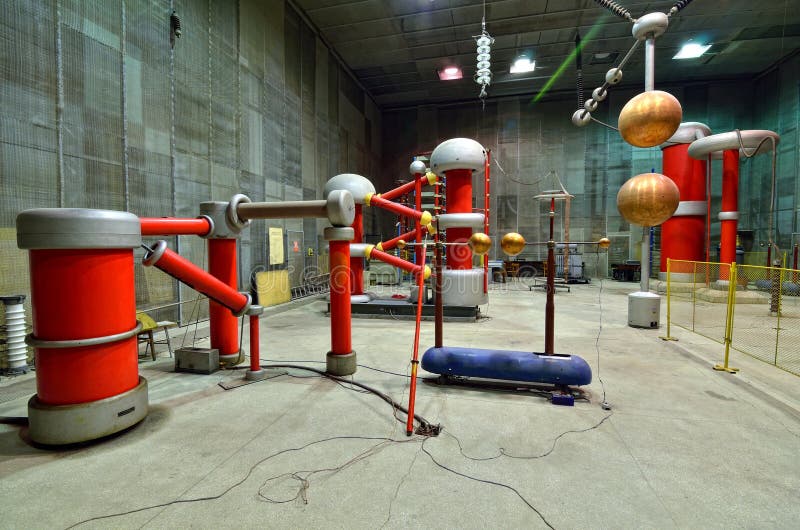 Tesla research lab stock image. Image of discharge, experiments - 36295199