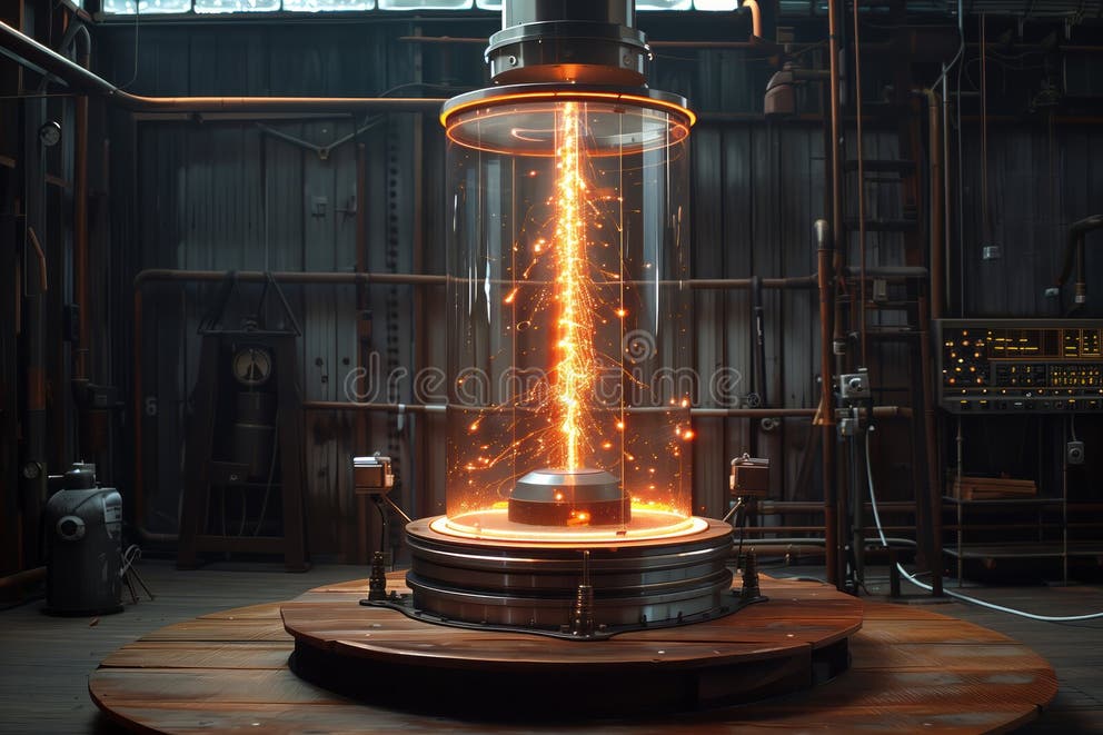 Tesla S Electromagnetic Pyramid Stock Illustration - Illustration of ...