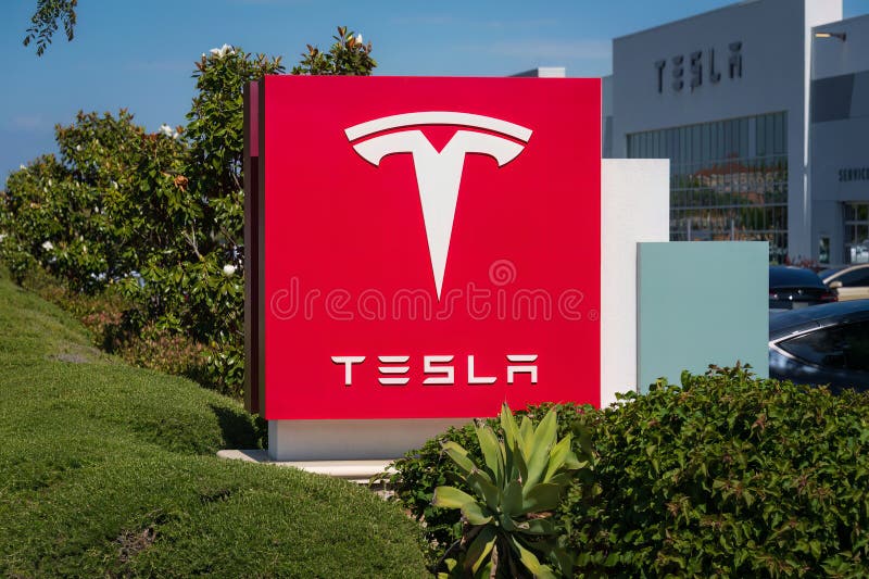 Tesla Signage - Site Entrance and Main Building in Upland, CA Editorial ...