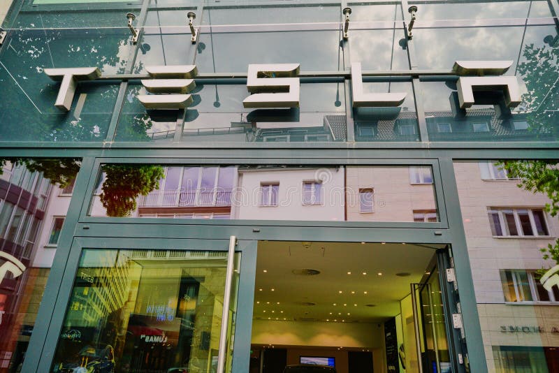 Tesla Storefront in Cologne, Germany Editorial Image - Image of tesla ...