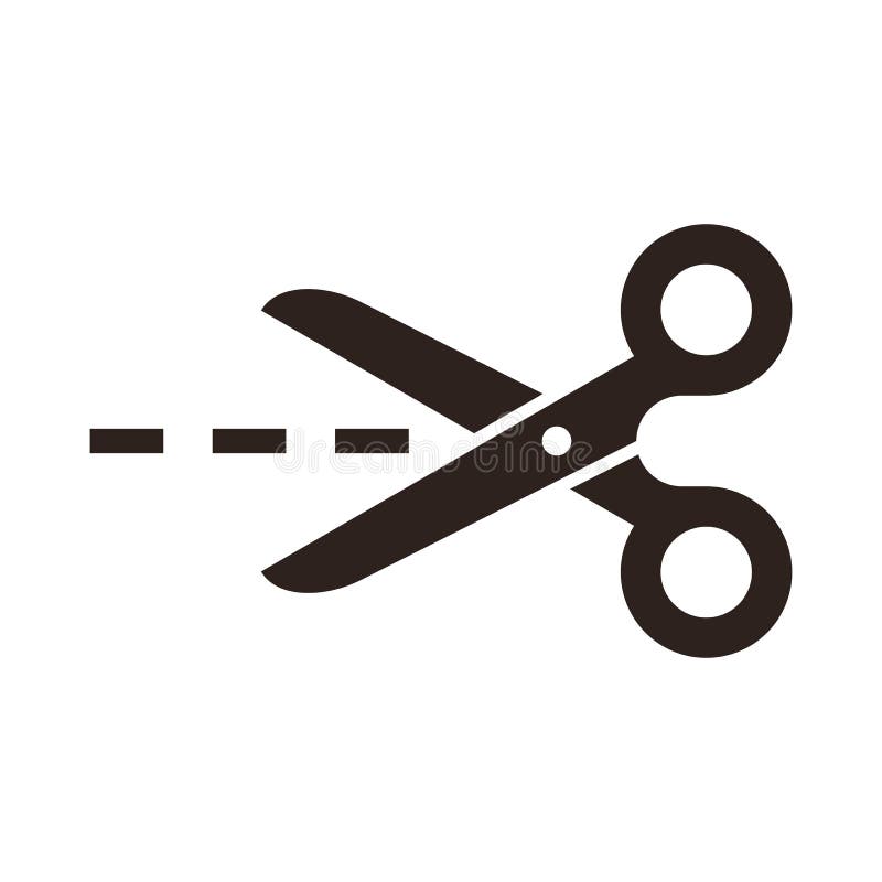 Vector Tesouras ícone Etiqueta Do Corte Do Cabelo Tesouras Que Cortam