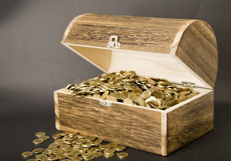 Tesouro-caixa foto de stock. Imagem de marrom, cobre, completamente ...