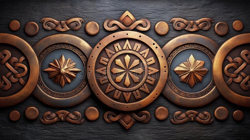 Seamless Dragon Scale Pattern with Arcane Sigils Embossed on Black ...