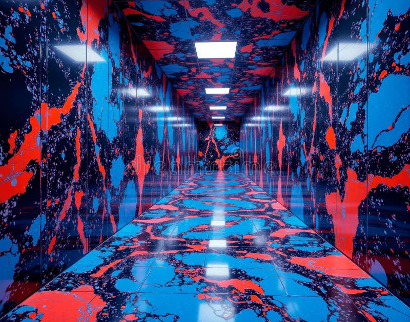 Tessellating Quantum Marble with Superpositional Blue and Red Veins ...