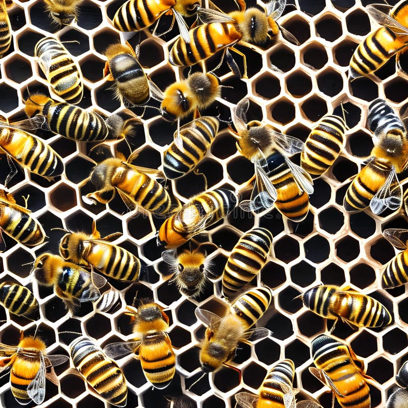 Bee Tessellation Stock Illustrations – 131 Bee Tessellation Stock ...