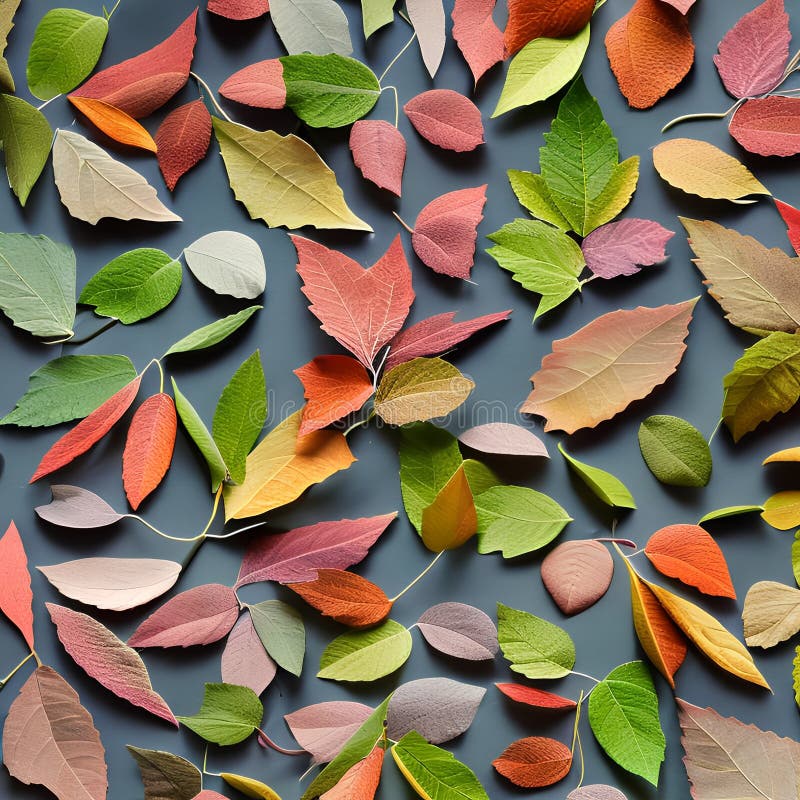 A Tessellation of Leaves in Various Sizes and Colors, Falling in ...